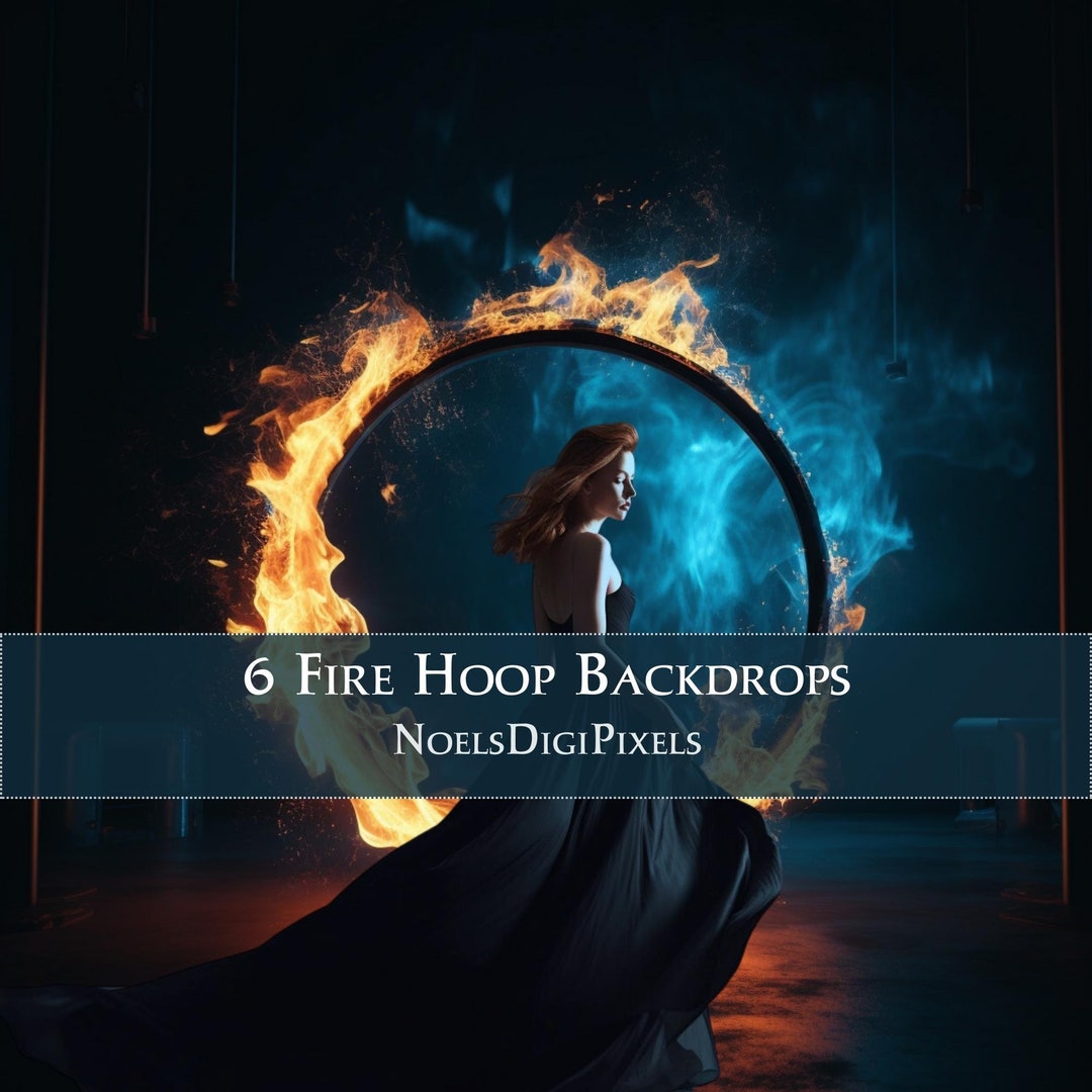 6 Digital Fire Hoop Backdrops Maternity Backgrounds Birthday - Etsy
