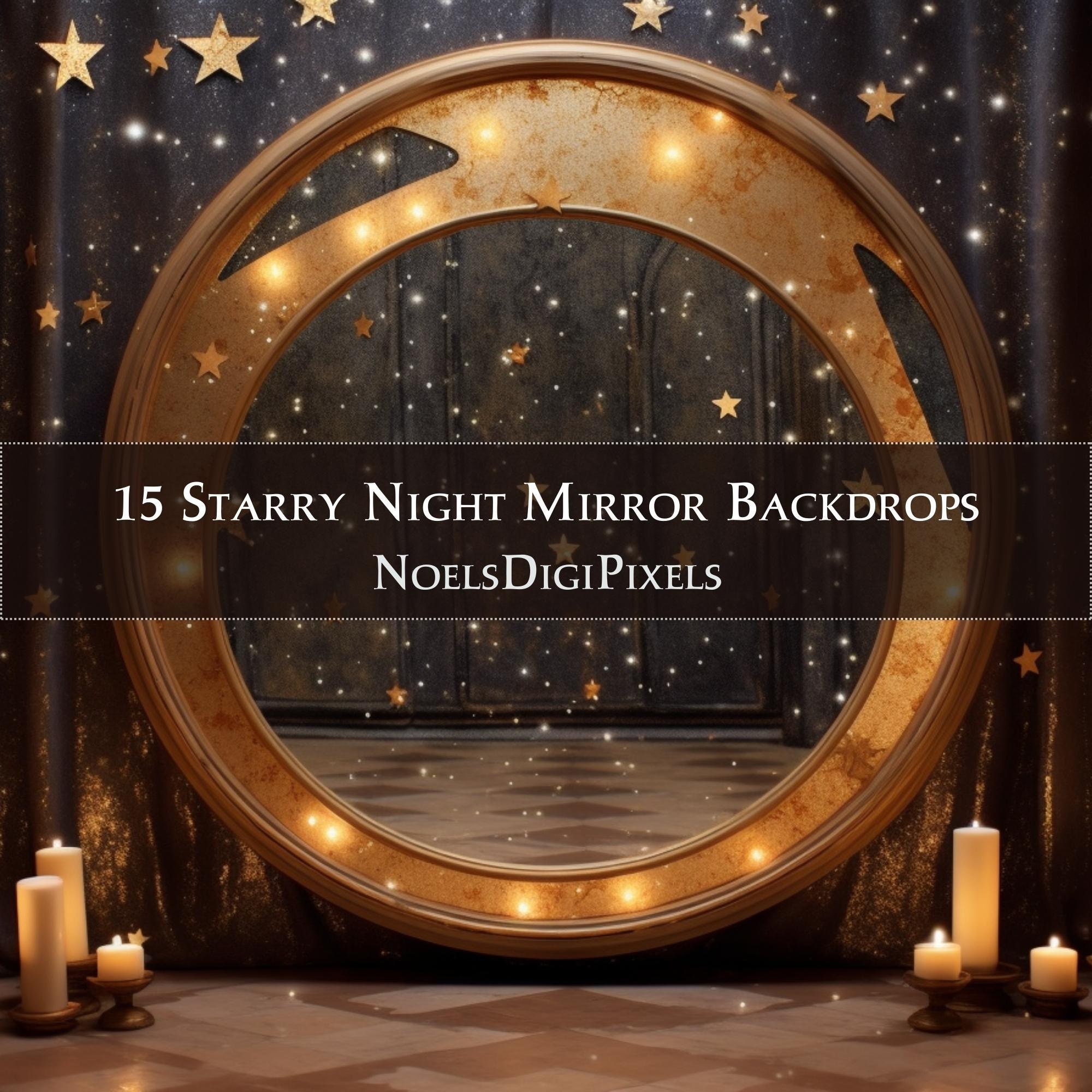 15 Starry Night Mirror Backdrops Maternity Backgrounds - Etsy