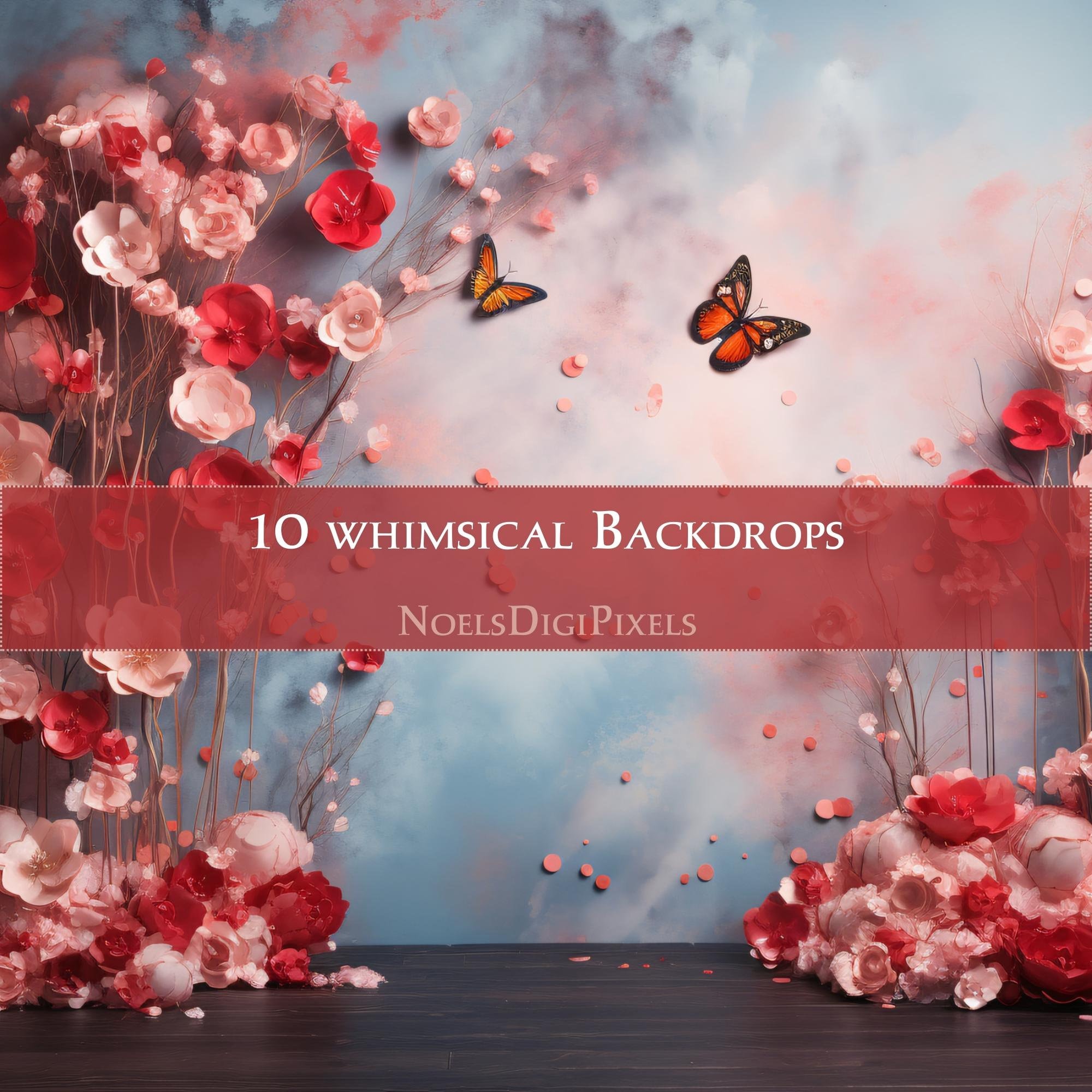10 Whimsical Backdrops Digital Background Bundle Fantasy - Etsy