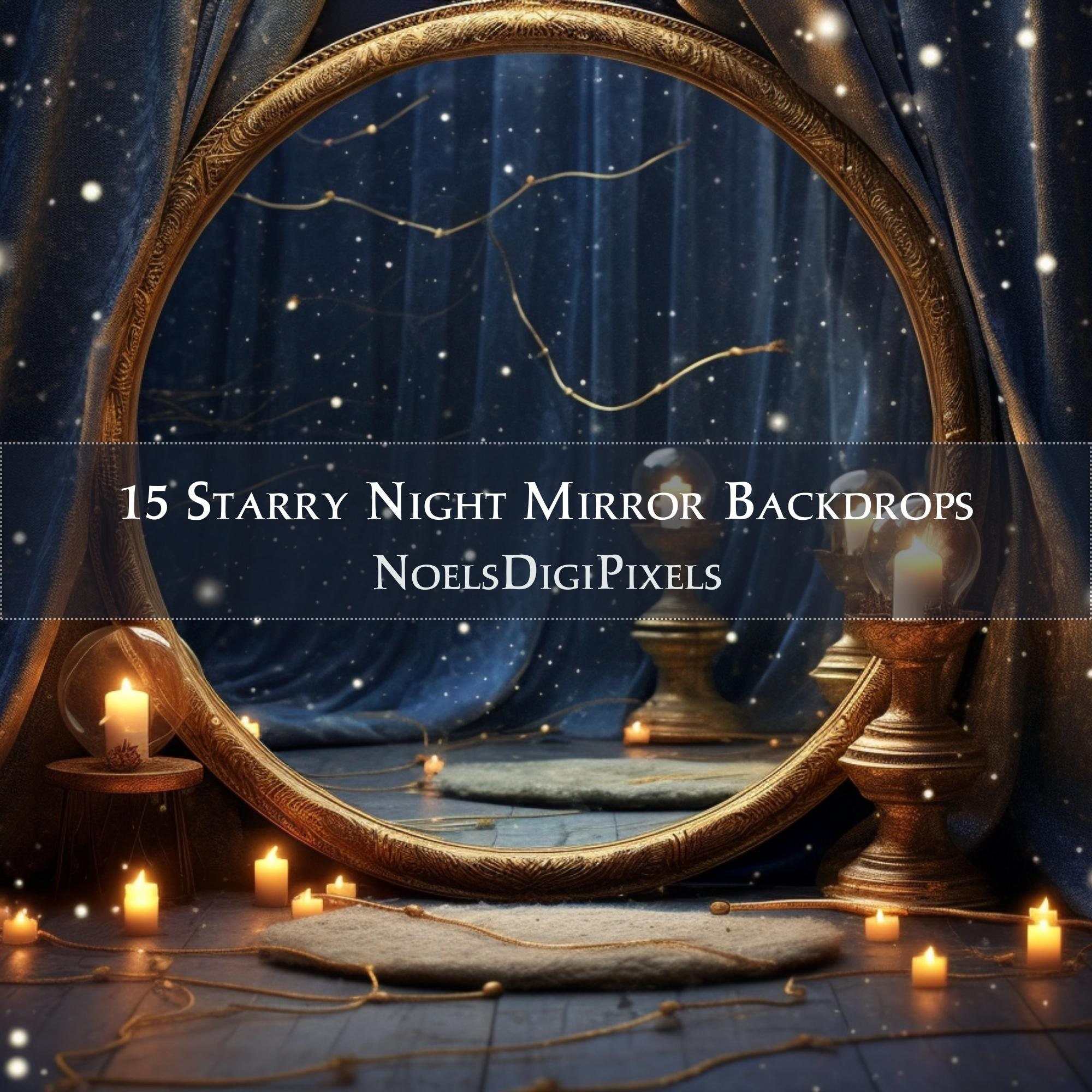 15 Starry Night Mirror Backdrops, Maternity Backgrounds - Etsy
