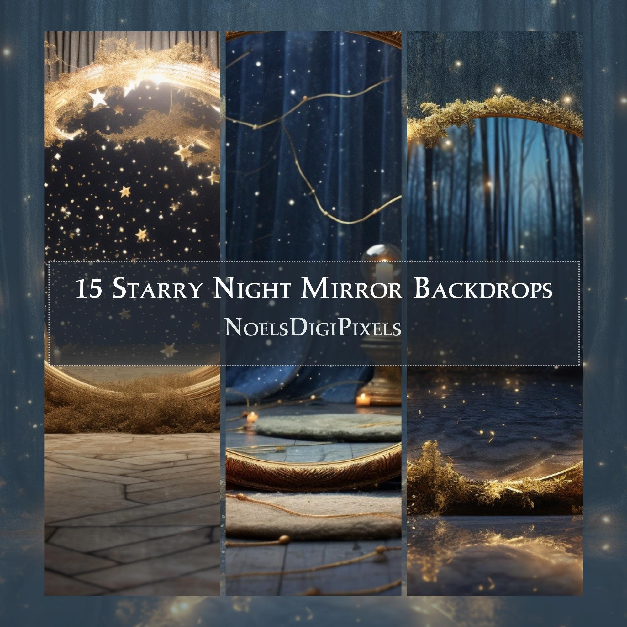 15 Starry Night Mirror Backdrops, Maternity Backgrounds - Etsy