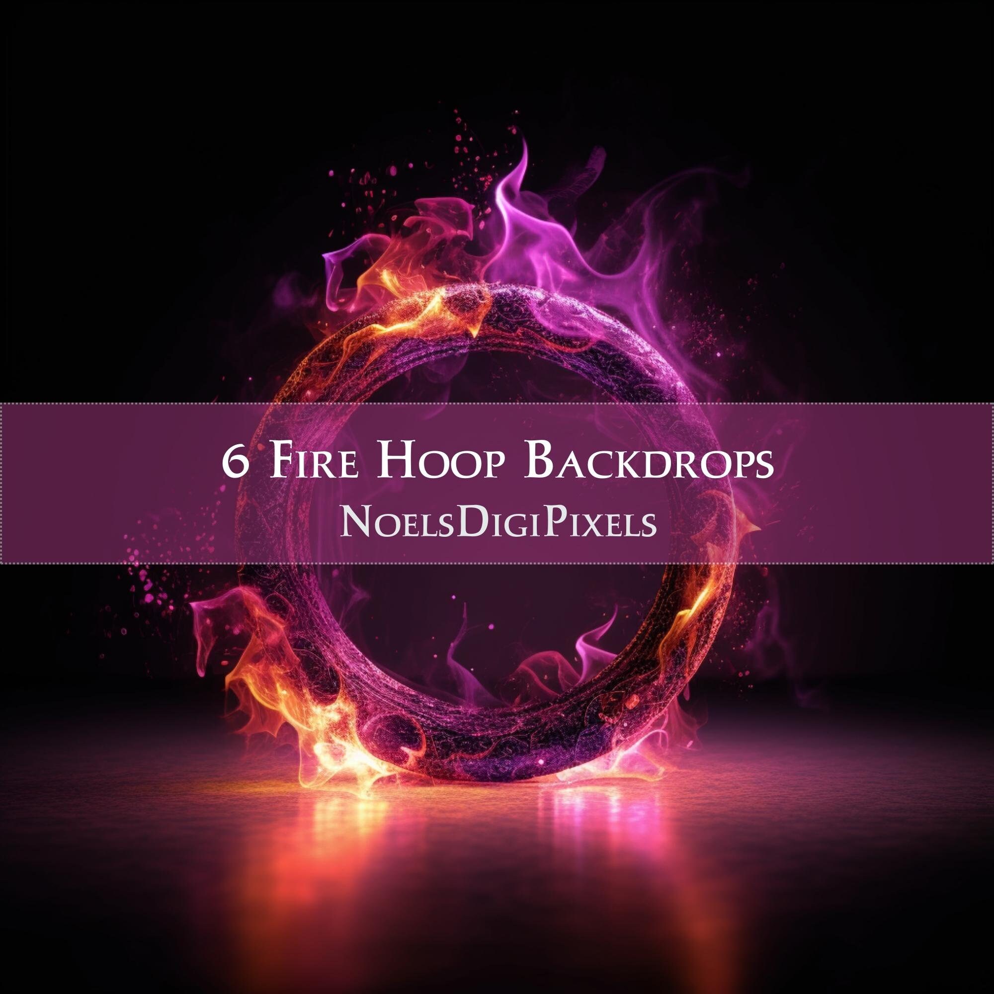 6 Digital Fire Hoop Backdrops Maternity Backgrounds Birthday - Etsy