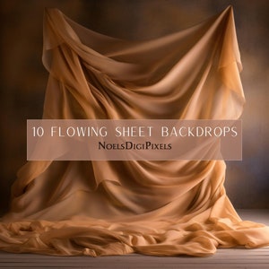 10 Flowing Sheet Backdrops, Digital Background Bundle, Maternity, Dance ...