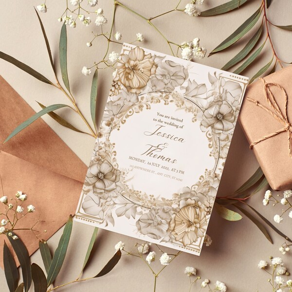 Extravagant Wedding Invitation - Etsy