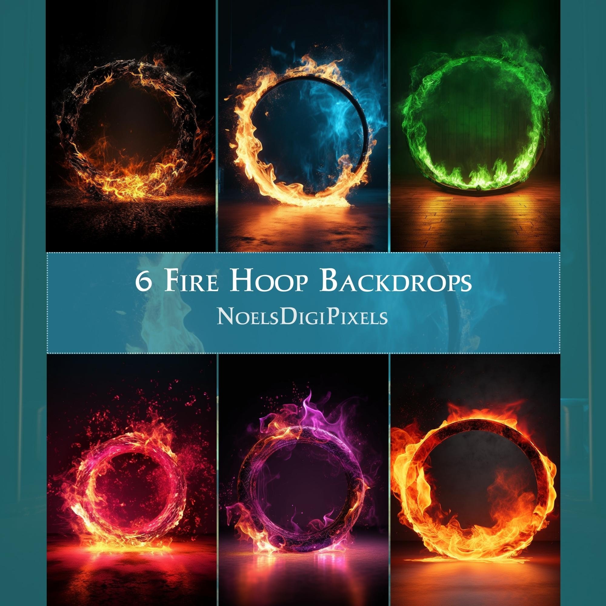 6 Digital Fire Hoop Backdrops Maternity Backgrounds Birthday - Etsy