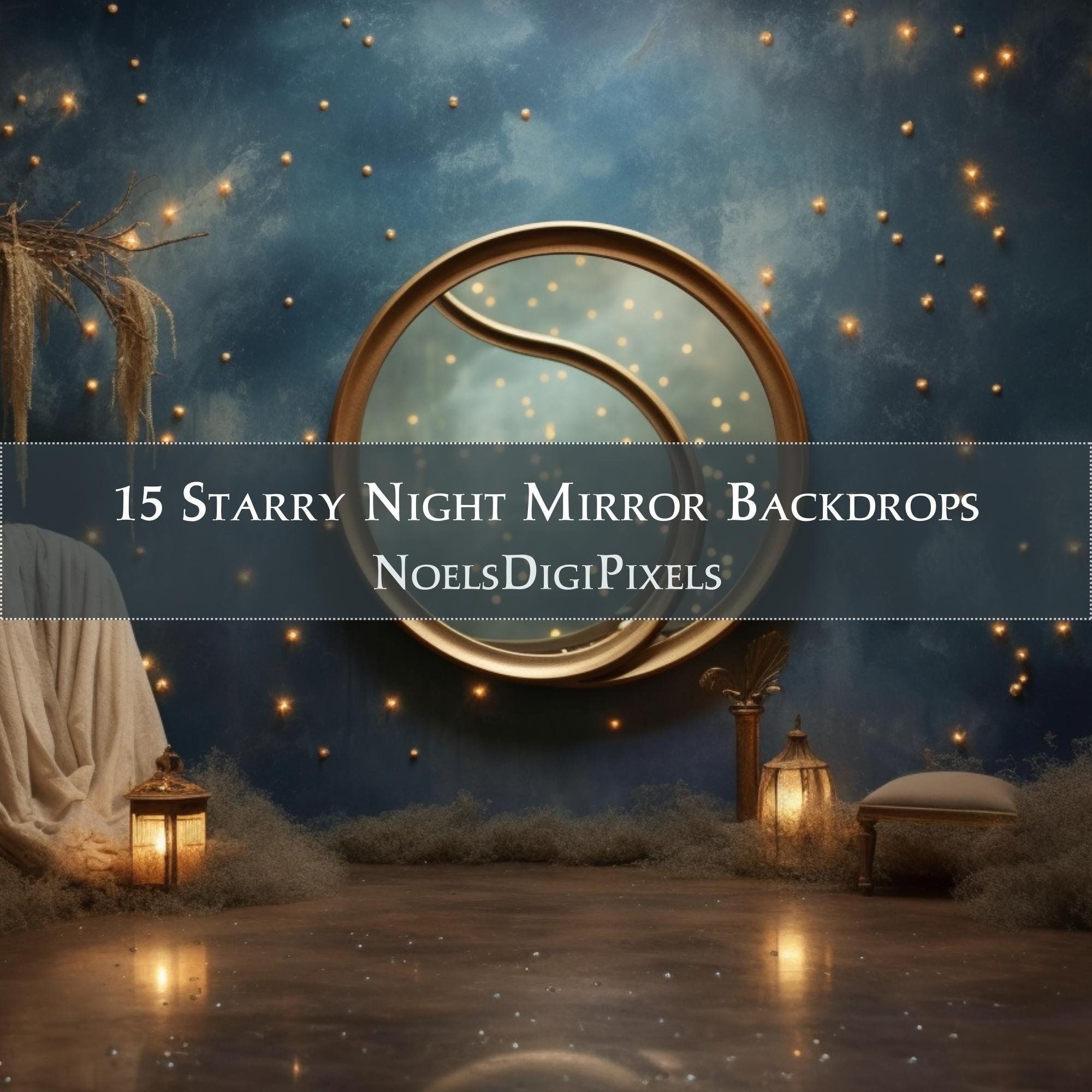 15 Starry Night Mirror Backdrops Maternity Backgrounds - Etsy