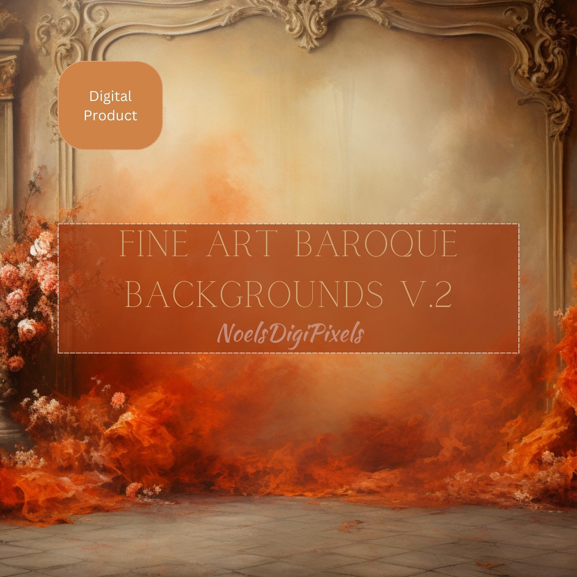 9 Fine Art Baroque V.2 Digital Backgrounds Photoshop - Etsy