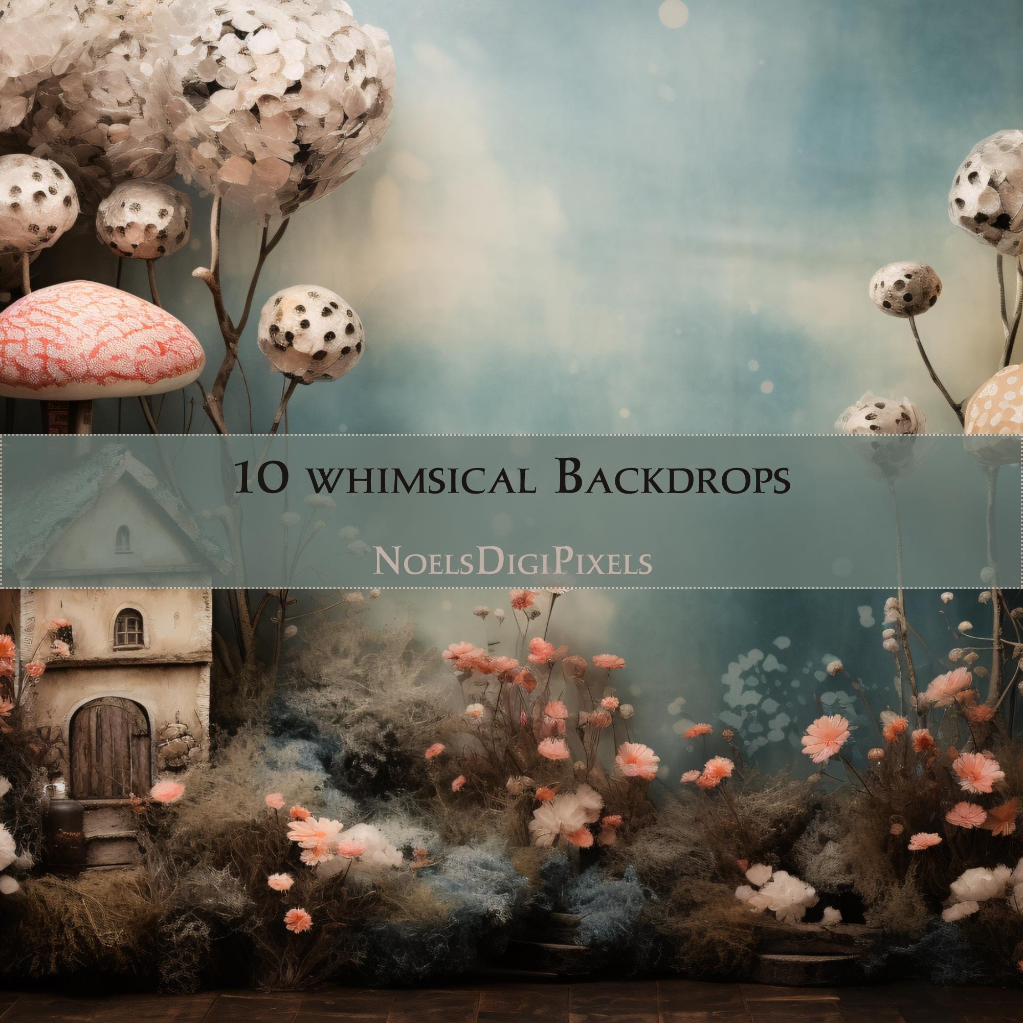 10 Whimsical Backdrops Digital Background Bundle Fantasy - Etsy