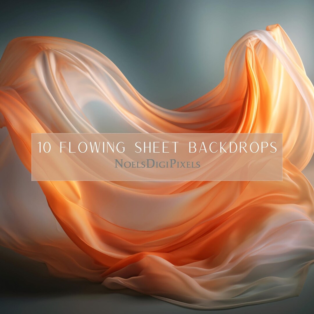 10 Flowing Sheet Backdrops, Digital Background Bundle, Maternity, Dance ...