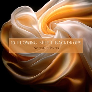 10 Flowing Sheet Backdrops, Digital Background Bundle, Maternity, Dance ...