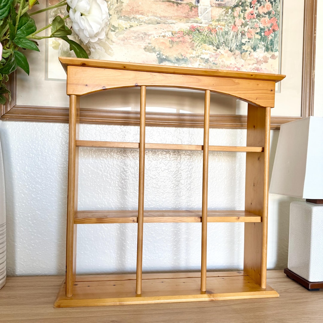Rustic Solid Pine Wood Wall Shelf: 3-tier Vintage Kitchen Storage - Etsy
