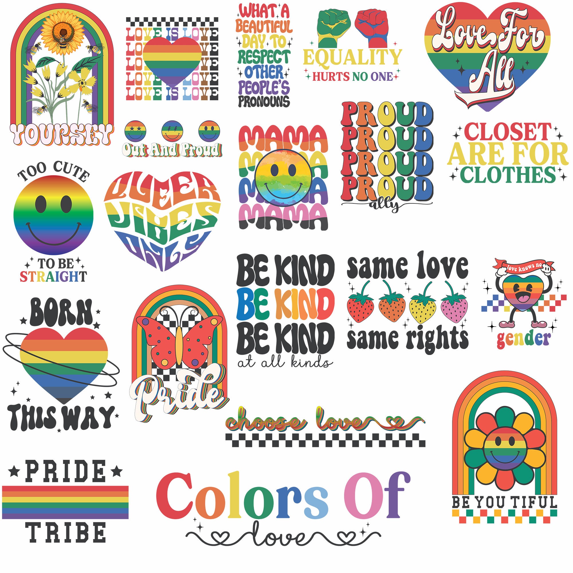 Set of 200 LGBTQ Png Svg Bundle LGBT Svg Pride Svg Gay - Etsy Australia