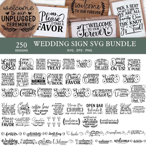 Wedding Sign Svg - Etsy