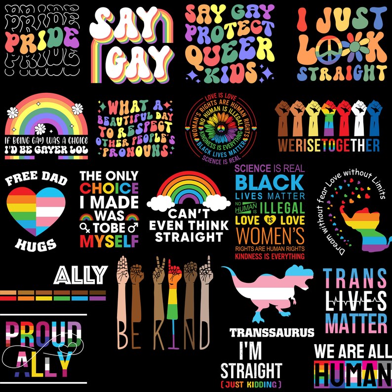 Set Of 200 Lgbtq Png Svg Bundle Lgbt Svg Pride Svg Gay Etsy Australia