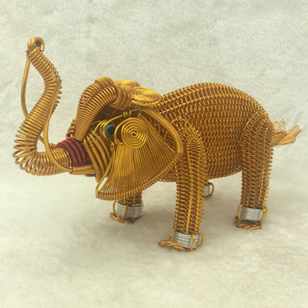 Wire Elephant - Etsy