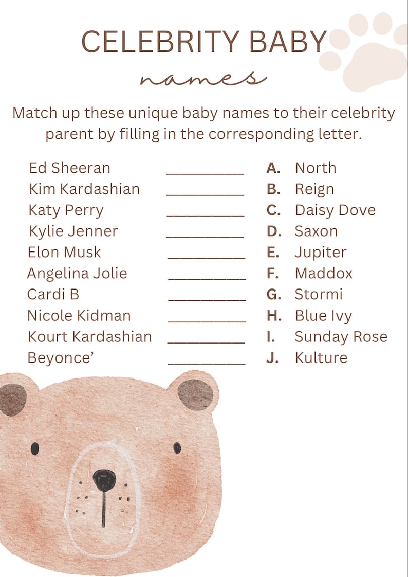 We Can Bearly Wait Games, We Can Bearly Wait Baby Shower, Teddy Bear ...