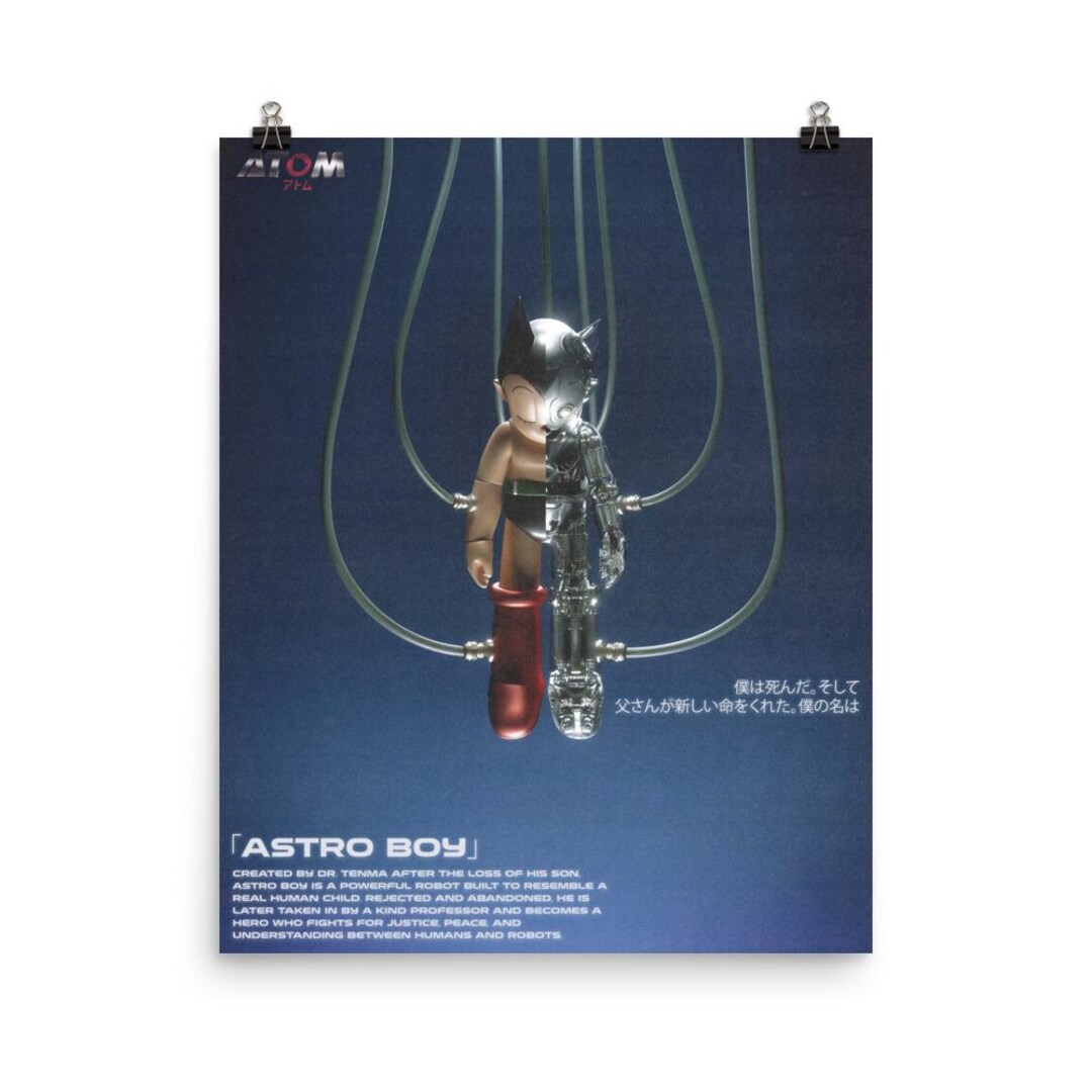 Astro Boy Cyborg Poster, Anime Robot Wall Art, Japanese Sci-fi Anime ...