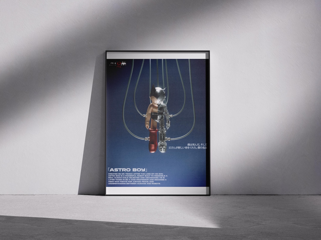 Astro Boy Poster, Anime Sci-fi Wall Art, Cyborg Split Design ...