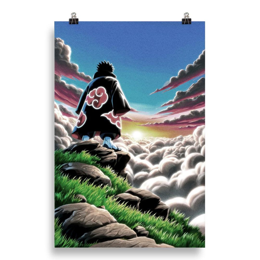Uchiha Poster - Naruto Cloud Landscape Print | Akatsuki Anime Wall Art ...