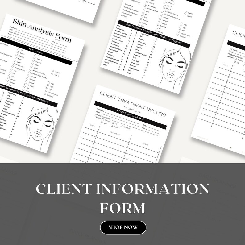 Skin Assessment Form Customizable Aesthetician Templates Facial Mapping ...