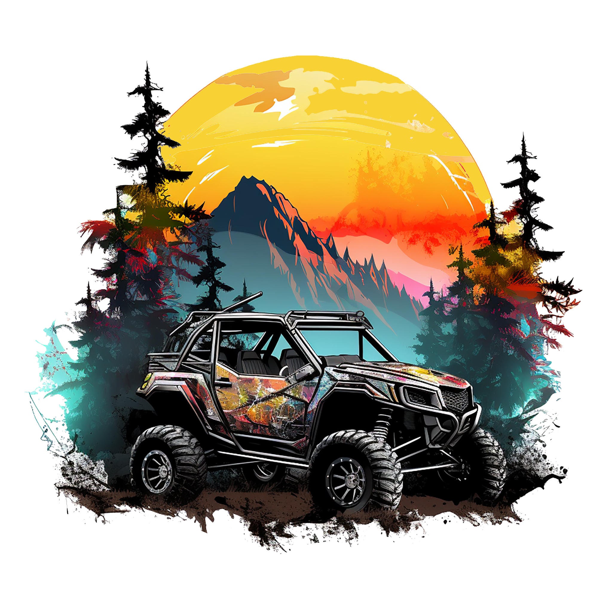 UTV Sunset Landscape PNG Designs: 35 File Bundle (digital Download) - Etsy
