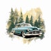Classic Car Sublimation PNG File Cool Classic Car Mixed Forest Arts for ...