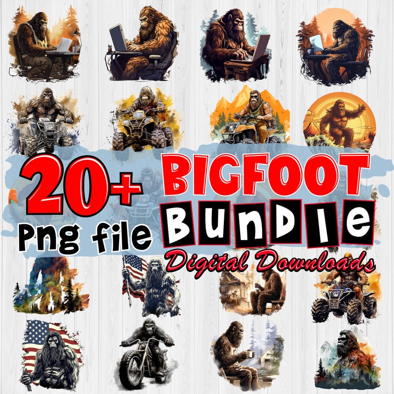 Bigfoot Bundle PNG Sublimation File - Instant Digital Downloads - Etsy