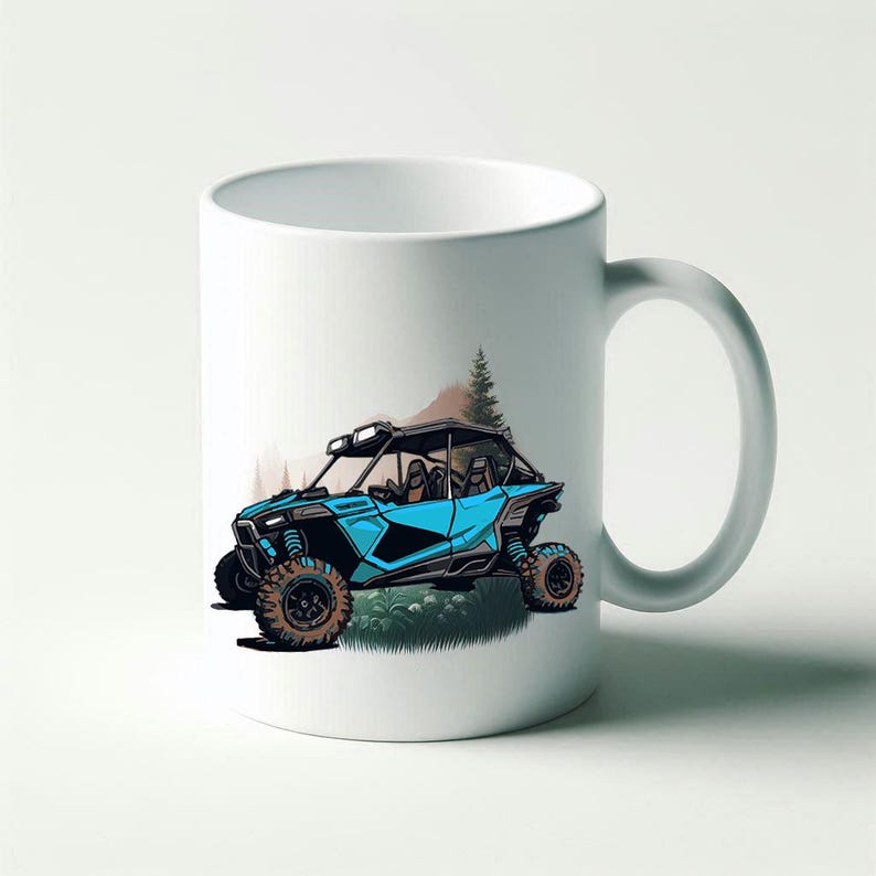 UTV Sublimation PNG Design - Neon Blue UTV Creative Art - Instant ...