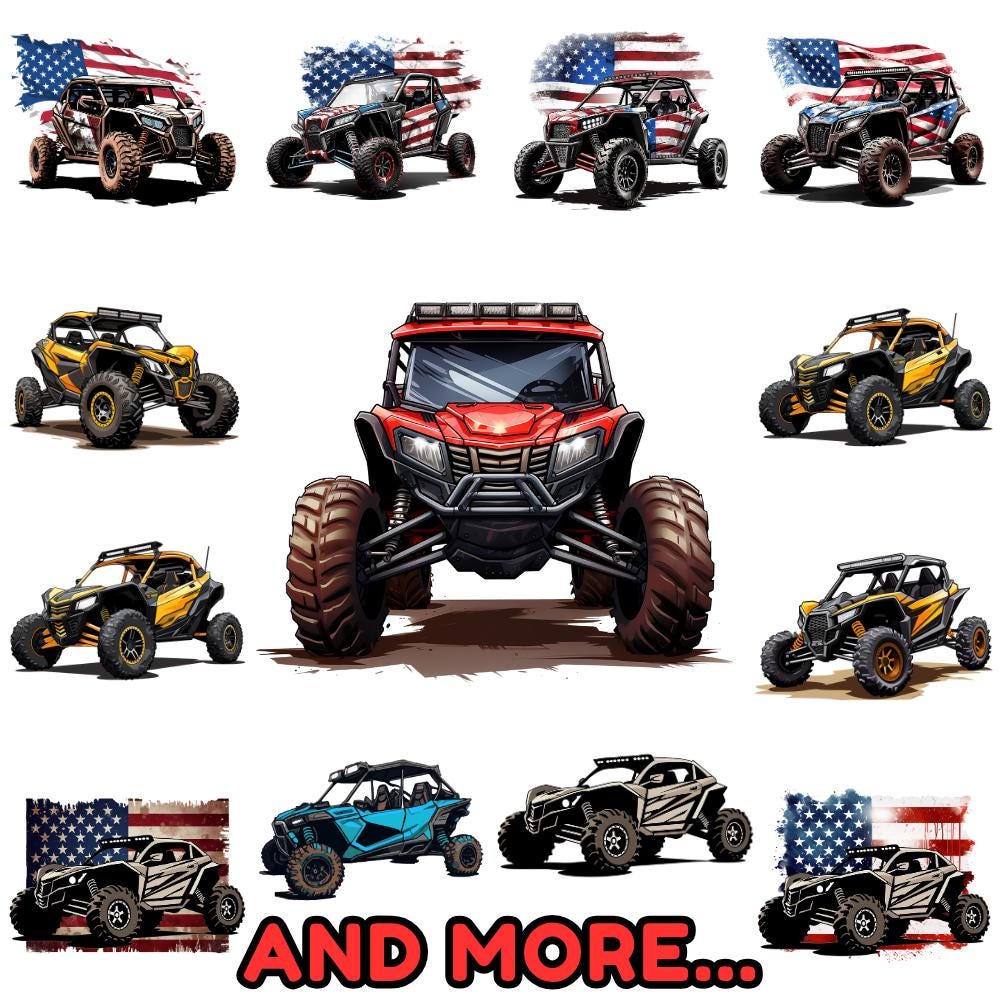 UTV PNG Clipart Bundle: Off-road Sublimation Designs (commercial Use ...