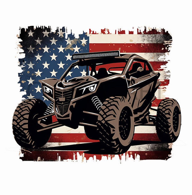 UTV Sublimation PNG Design Utv Mixed in Vintage USA Flag Arts Instant ...