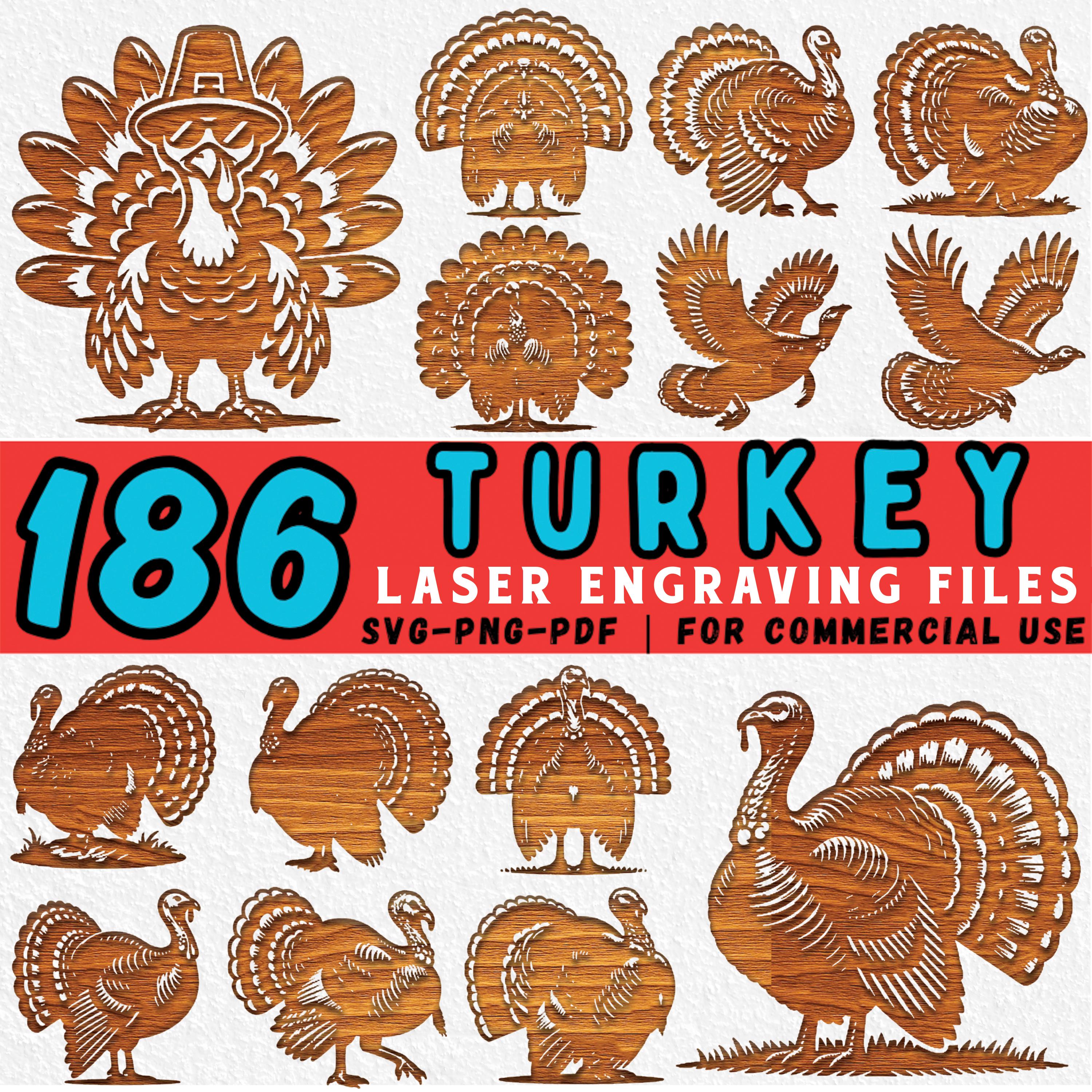Turkey SVG Bundle: Thanksgiving Laser Cut Files (digital Download) - Etsy
