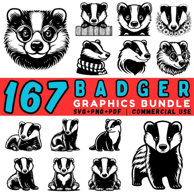 Badger Commercial Use - Etsy