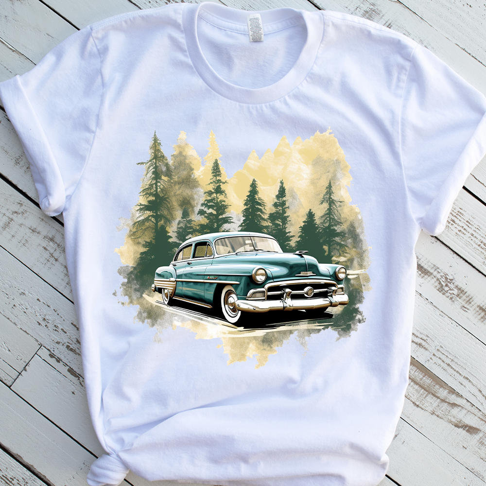 Classic Car Sublimation PNG File - Cool Classic Car Mixed Forest Arts ...