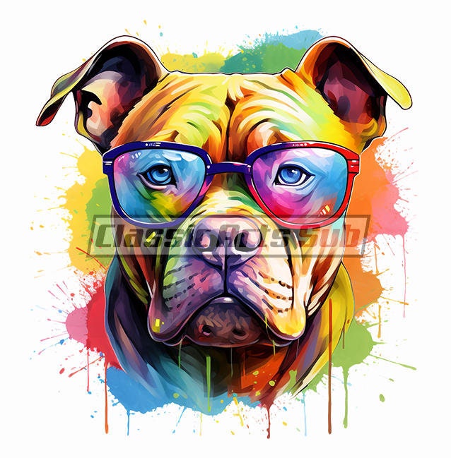American Bully PNG Sublimation File - American Bully Vibrant Alcohol ...