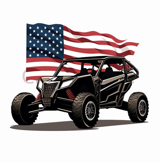 UTV Sublimation PNG Design - Patriotic Utv Mixed in USA Flag - Instant ...