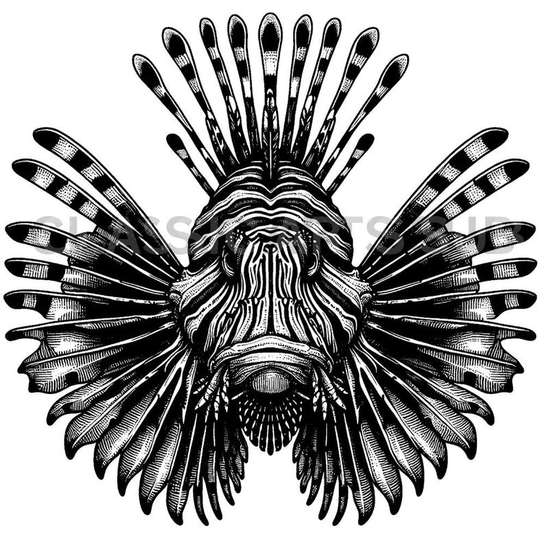 160 Lionfish Laser Engraving SVG Bundle: Tropical Fish CNC Files ...