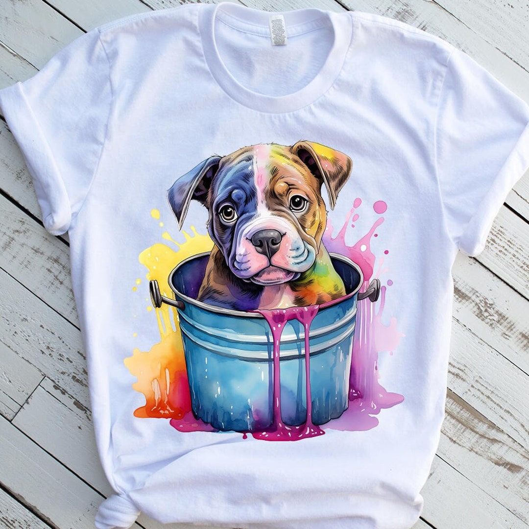 American Bully PNG Sublimation File American Bully in a Bucket Artsy ...