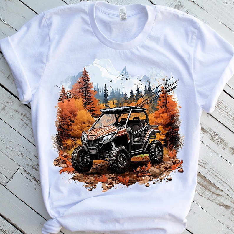 UTV Sublimation PNG Design - UTV Mix With Natures and Tress in Autumn ...