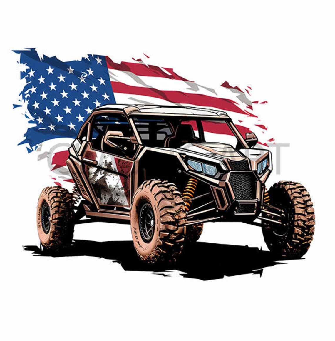 UTV USA Flag Sublimation Design: PNG Digital Download - Etsy