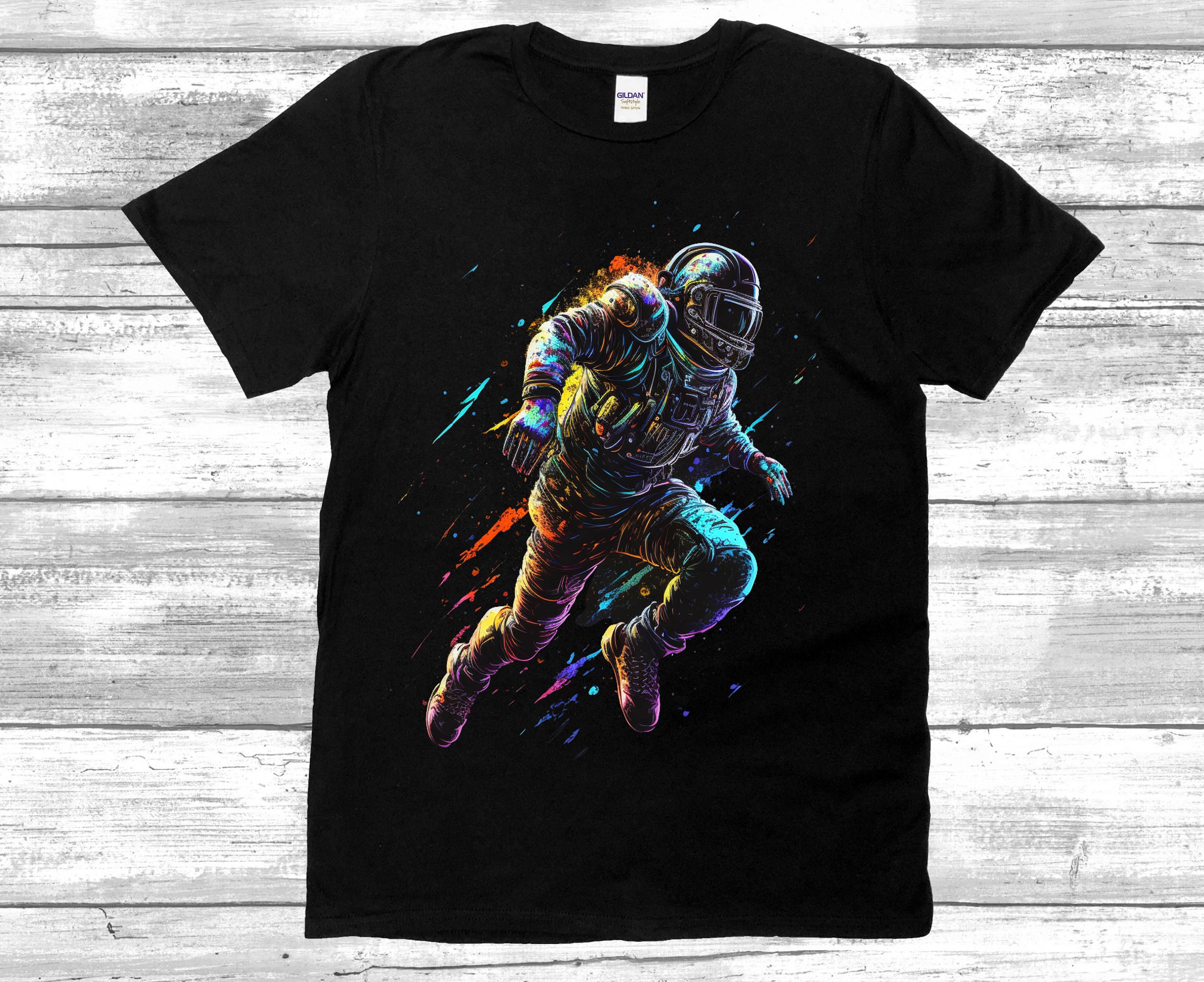 Sublimation File Astronaut in Space Running as Football Player for ...