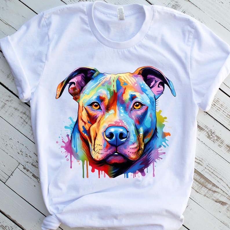 Colorful Pitbull PNG: Vibrant Sublimation Design (digital Download) - Etsy