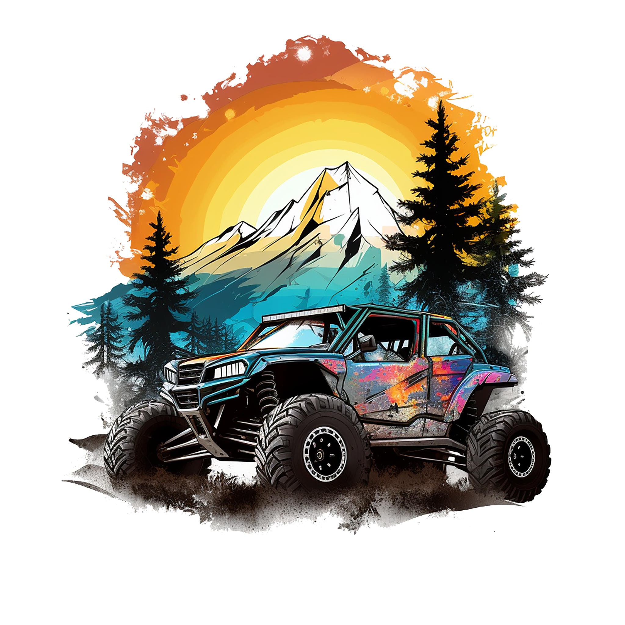 UTV Sunset Landscape PNG Designs: 35 File Bundle (digital Download) - Etsy
