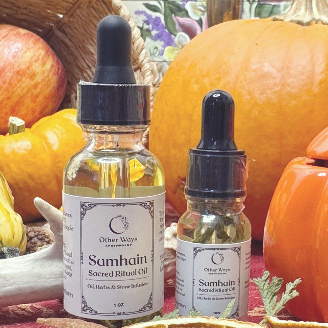 Samhain Ritual Oil Infused With Herbs & Crystals - Etsy