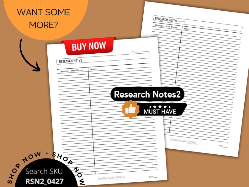 Research Notes Cornell Notes Template Lecture Notes - Etsy
