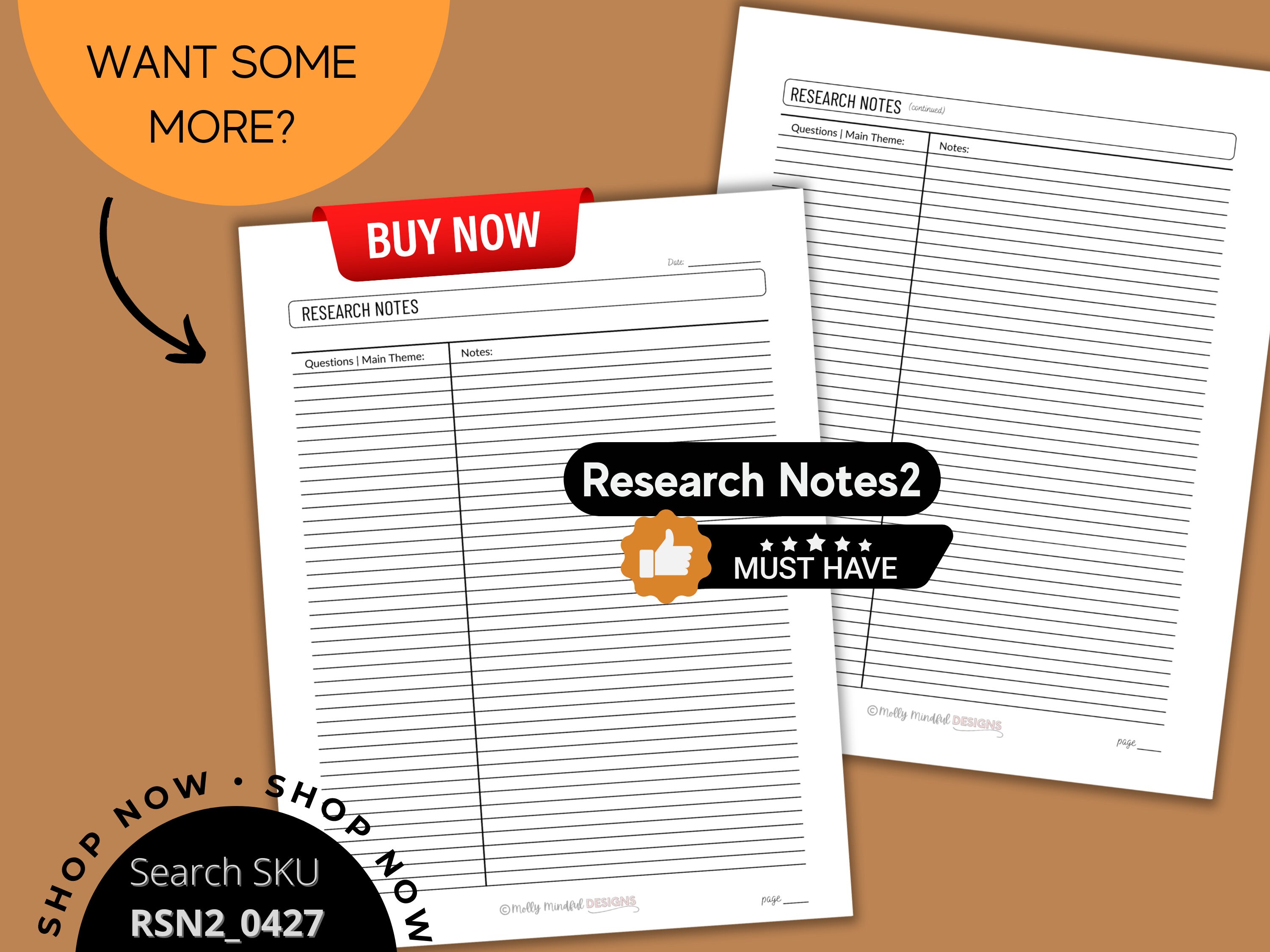 Research Notes, Cornell Notes Template, Lecture Notes, Printable ...