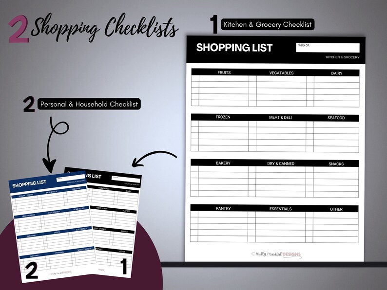 Editable Shopping List Template, Printable Grocery Store Checklist ...