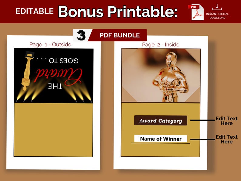 Hollywood Photo Booth Props: Red Carpet Party Printables (PDF Download ...