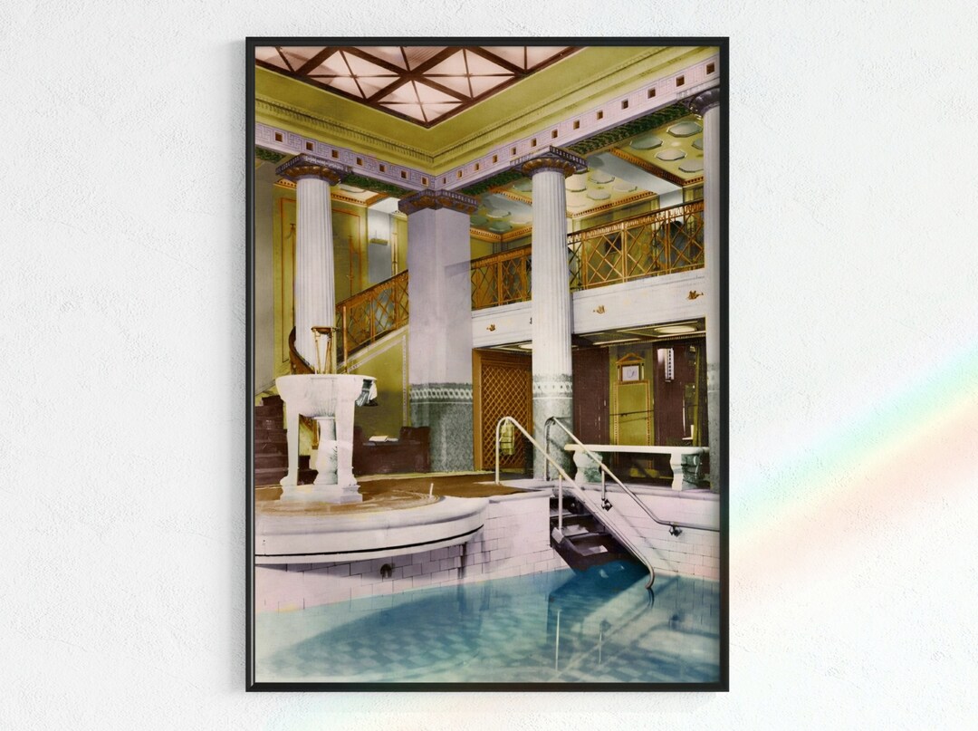 Rare Print of the Swimming Pool on the German SS Imperator Luxury ...