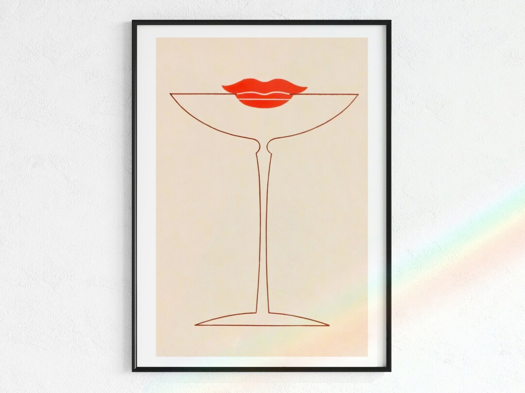 Cheeky Wine Glass Print PRINTABLE, Vintage Posters, Graphic Art Prints ...