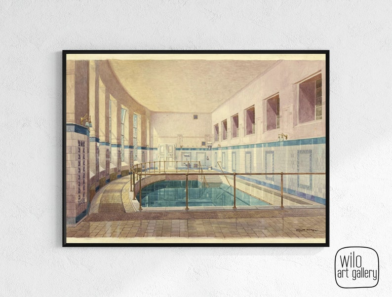 Vintage Pool Art Print La Piscine Retro Art Print Download - Etsy